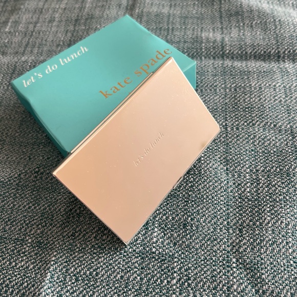 kate spade | Accessories | Kate Spade Silver Business Card Holder ...